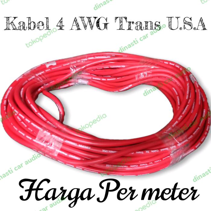 Jual Kabel 4 Awg Trans Murni Tembaga Harga Per meter ~ U.S.A Khusus 4 ...