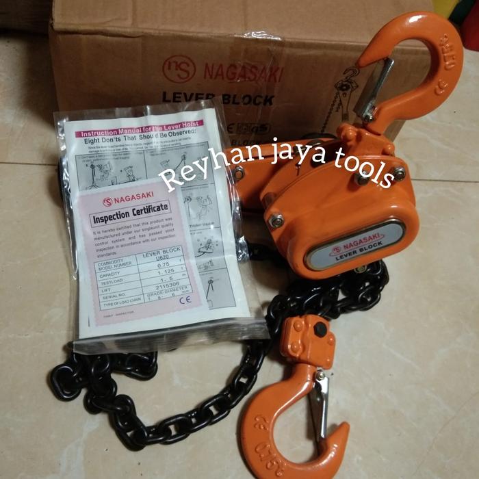 Jual Lever Block katrol 1.5 ton x 1.5 meter NAGASAKI Made In JAPAN ...