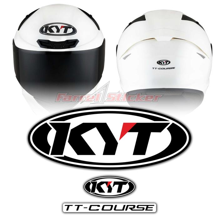 Jual stiker helm sticker helmet KYT TT COURSE - Hitam - Jakarta Timur ...