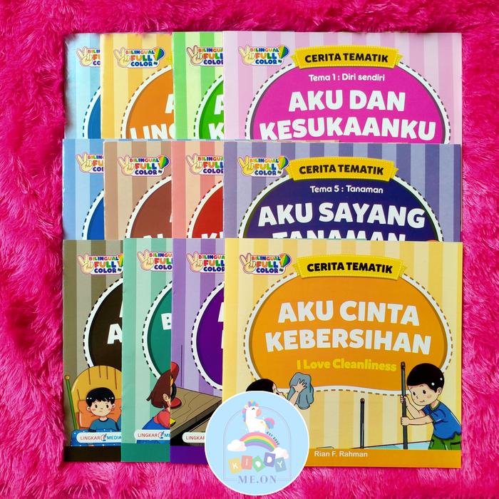 Jual [PAKET] Isi 12 Buku Cerita Anak Seri Tematik Bilingual HVS Full Colour - Kab. Karanganyar ...