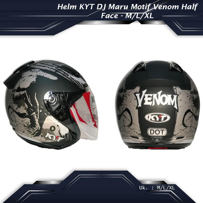 Jual Helm Kyt Dj Maru Motif Venom Half Face - M/L/XL - Kota Palembang - Planet One Shop | Tokopedia