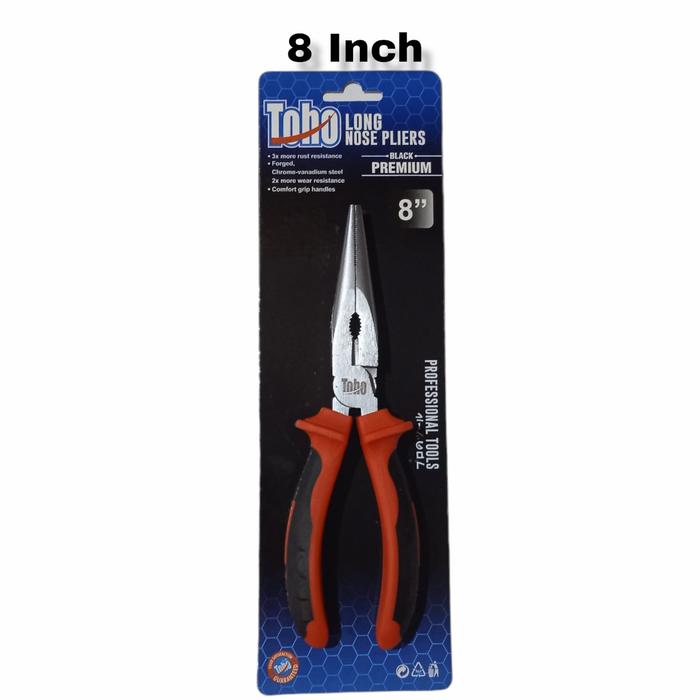 Jual Tang Lancip TOHO 8" ORI | Tang Jepit Runcing | Long Nose Pliers 8 ...