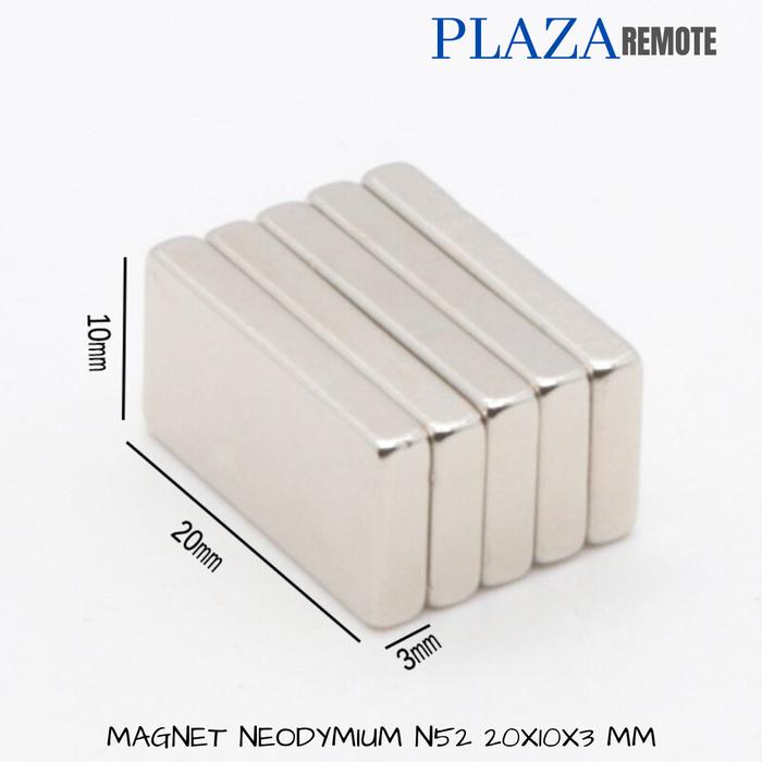 Jual STRONG MAGNET SUPER KUAT NEODYMIUM KOTAK N52 NdFeB SQUARE 20X10X3 ...