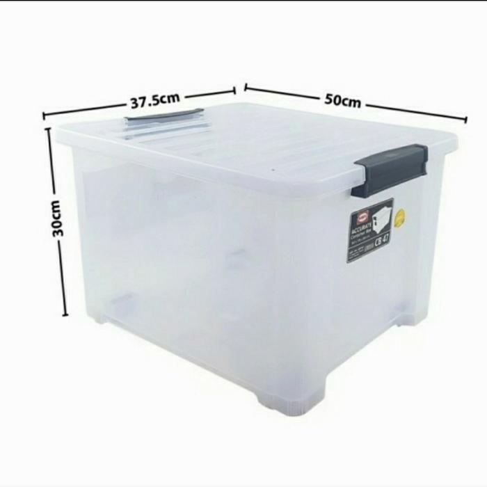 Jual Container Box CB 47 Liter Bening Transparan Shinpo Kontainer ...