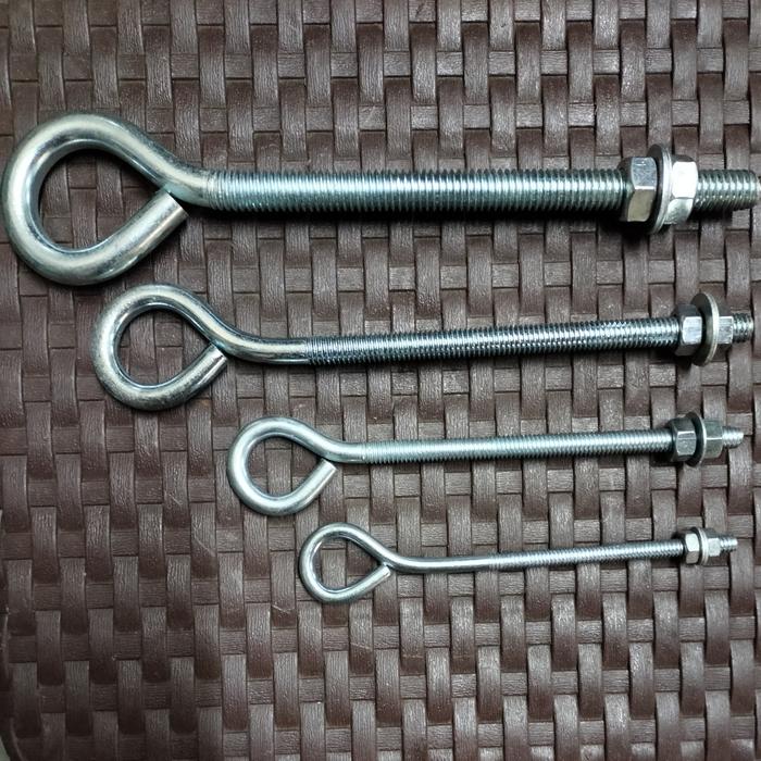 Jual Gantungan/roofing hook bolt 12mm/hook bolt 12mm + mur + ring ...