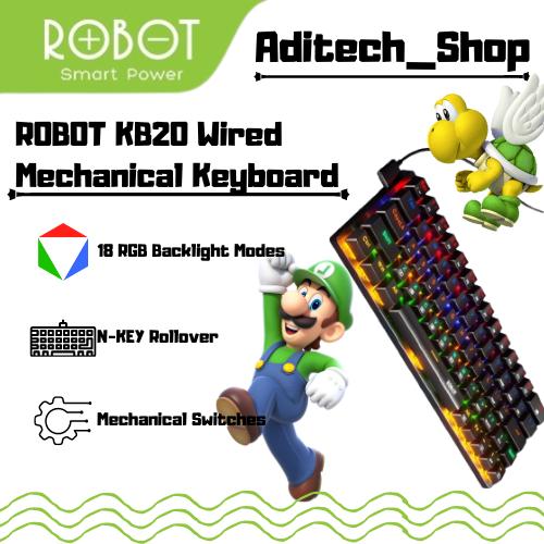 Jual ROBOT Wired Mechanical Keyboard KB20 Blue Switch 63 Keys - Kota ...