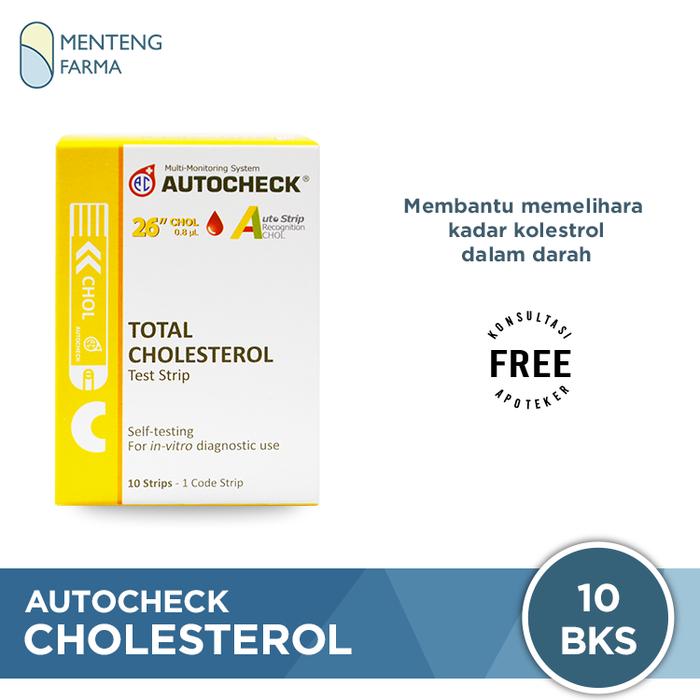 Jual Strip Autocheck Cholesterol Isi 10 Strip - Alat Strip Tes ...