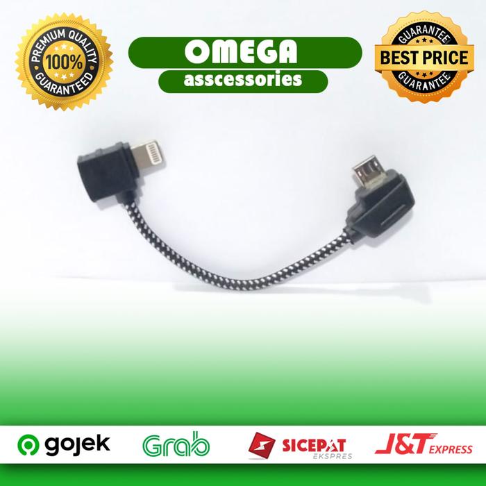 Jual Kabel OTG USB Remote Lighting IOS Iphone To Micro USB 93mm ...