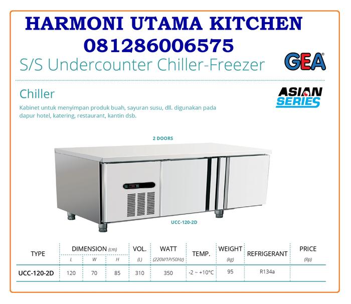 Jual GEA Under Counter Chiller 2 Pintu UCC-120-2D - Kota Bekasi ...