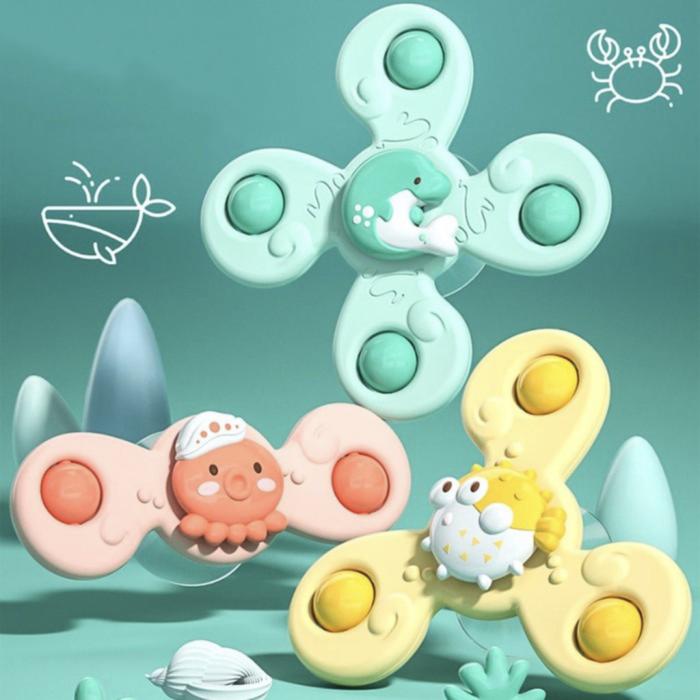 Jual CUTE BABY SPINNER WITH SUCTION roll motorik anak fidget sensory ...