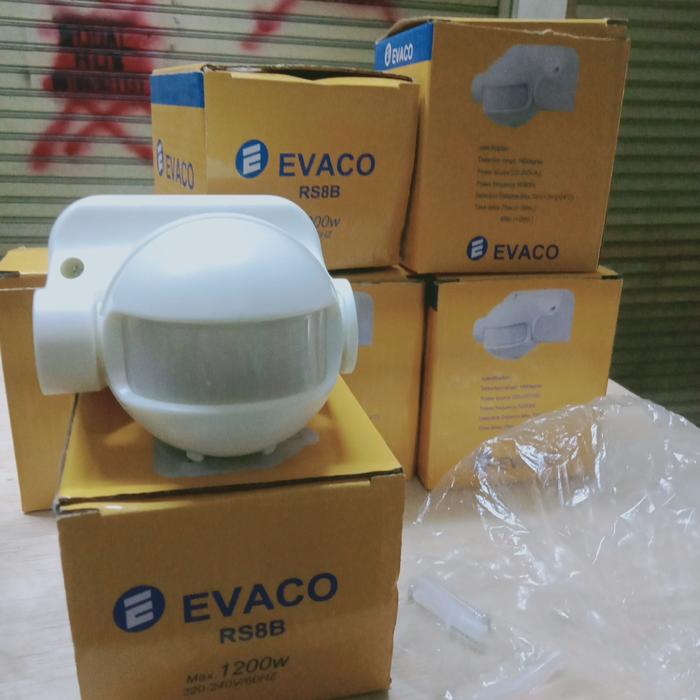 Jual SAKLAR SENSOR GERAK/INFRARED MOTION SENSOR EVACO RS8B ORIGINAL ...