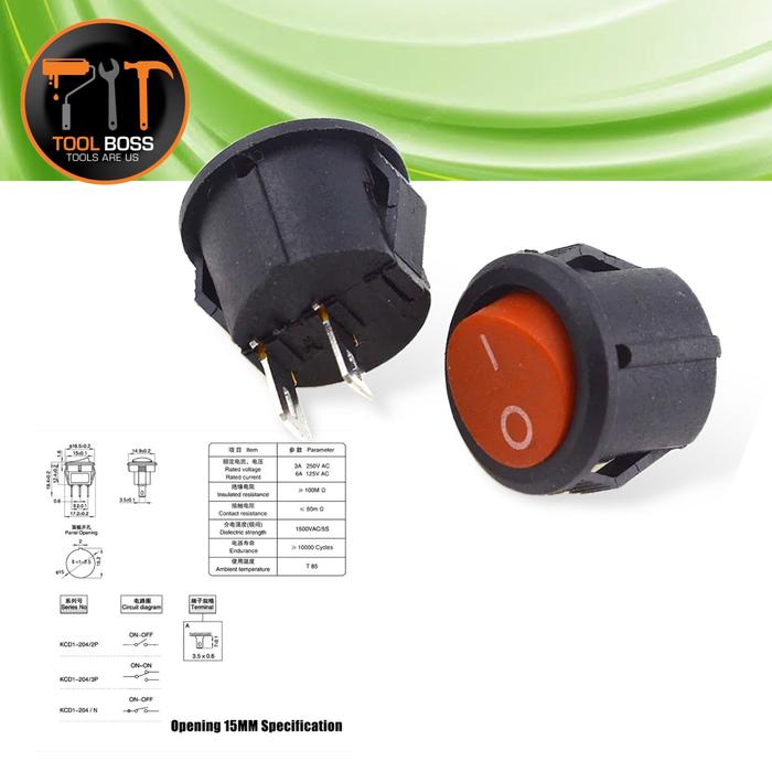 Jual Saklar Bulat Rocket - Swicth 1-105 2 Kaki -2 Pin - Jakarta Selatan ...