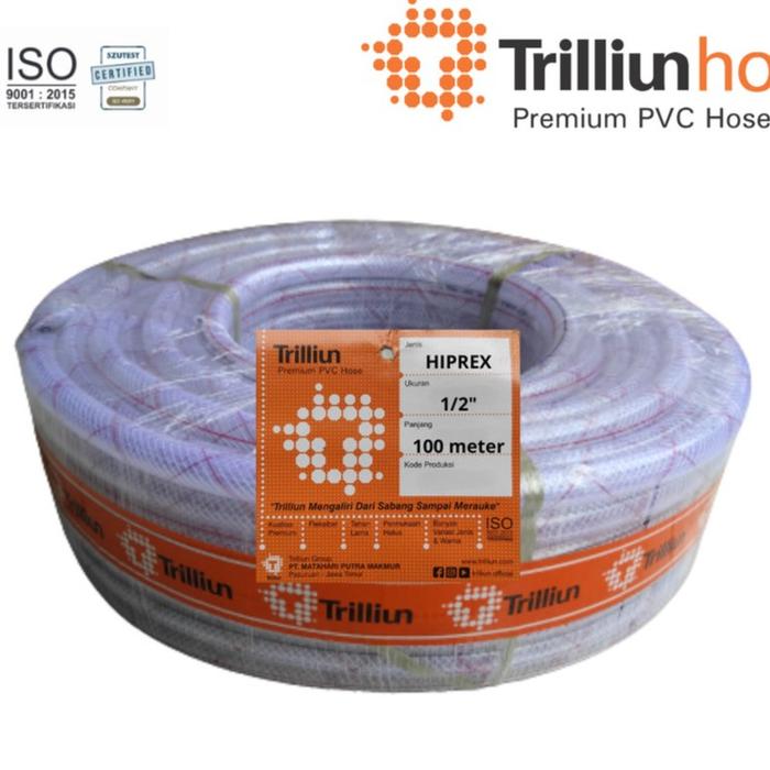 Jual SELANG AIR BENANG 1/2" TRILLIUN ROLL 100 METER HIPREX PVC TRANSPARAN - Jakarta Utara ...