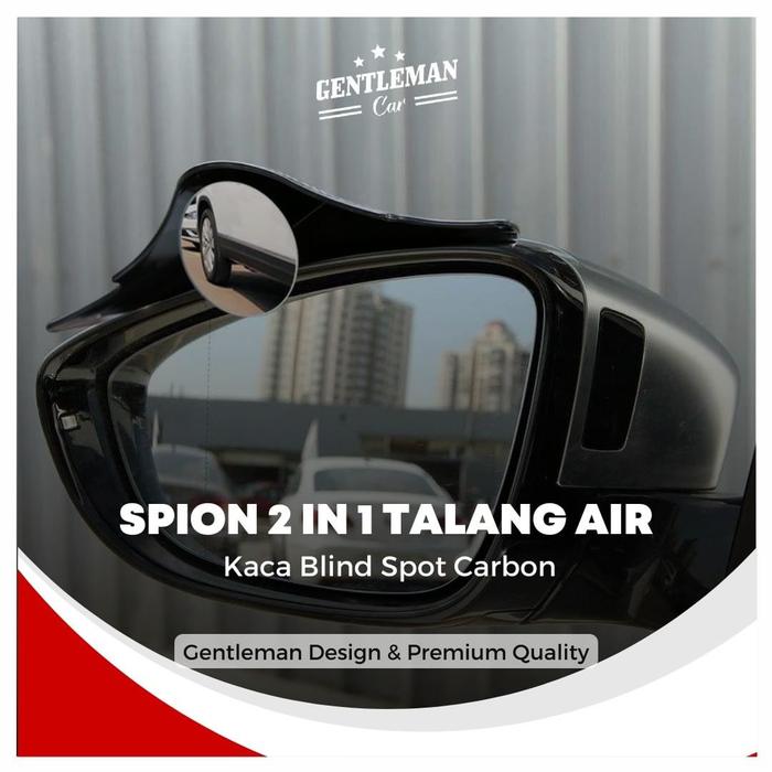 Jual Spion 2 in 1 Talang Air + Kaca Blind Spot Carbon Pelindung Mini ...