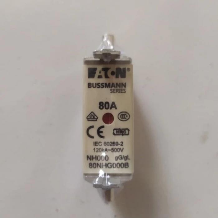 Jual Fuse 80NHG000B 80A 500V NH000 gG/gL Eaton Bussmann NH000 80A 500V ...