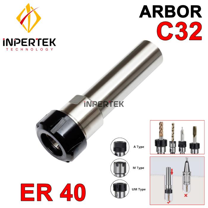 Promo Arbor C32 ER40 100 Collet Chuck ER 40 Straight Shank Milling CNC ...