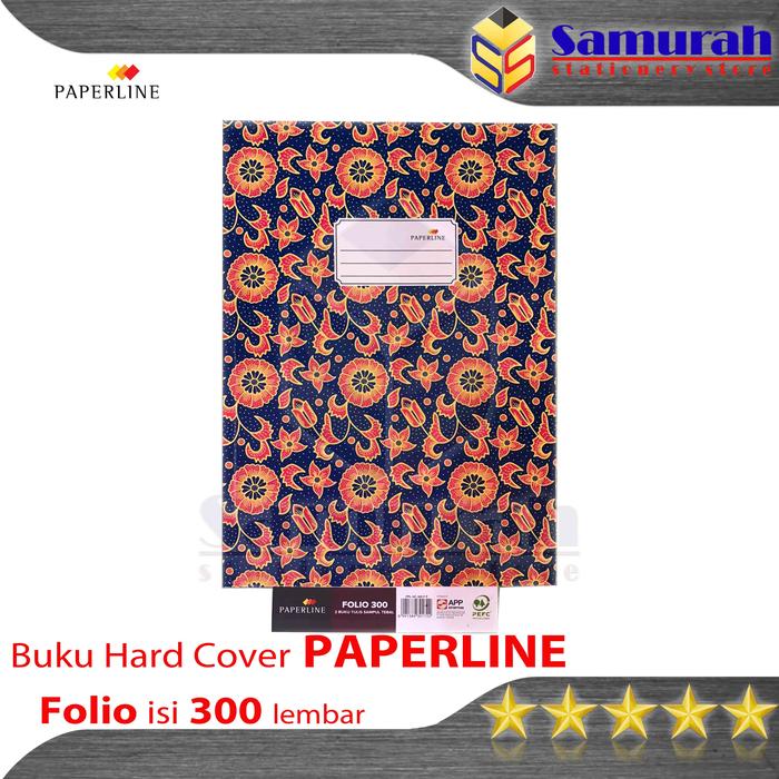 Jual Buku Hard Cover Paperline Folio Isi 300 Lembar / Buku F4 Ppl ...