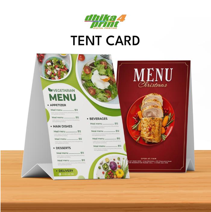 Jual Cetak Custom Tent Card / Print Table Menu Custom / Table Tent Card - Kab. Bogor - Dhika 4 ...