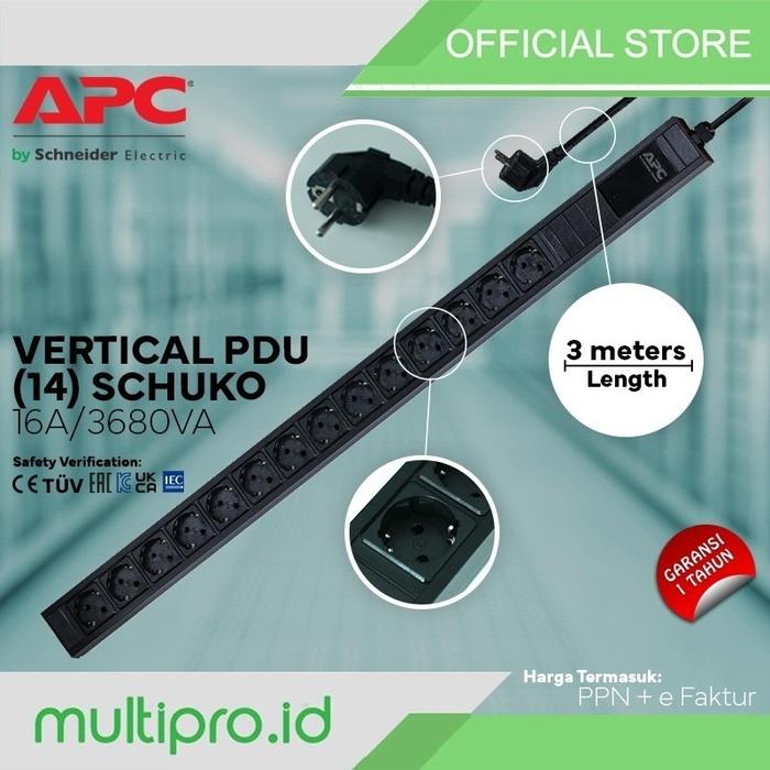Promo PDU APC Basic 14 Outlet SCHUKO Vertical 16A 230V EPDU1116B-SCH ...