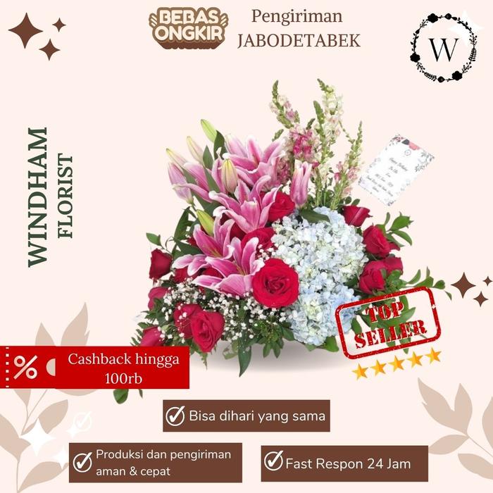Jual sweet mix vase flower | Bunga Meja | Rangkaian Bunga | Hortenisa ...