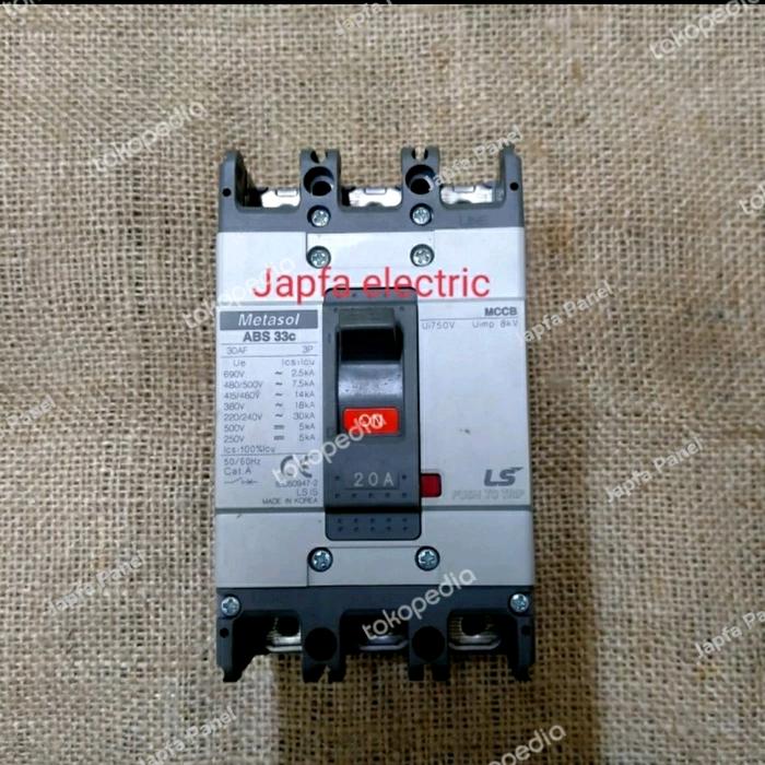 Jual MCCB Breaker LS Metasol ABS33c 3Pole 20Ampere Original - Jakarta Pusat - Japfa Panel ...