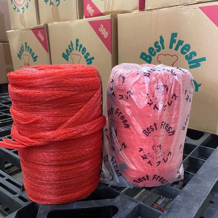 Jual Jaring Buah Merah 5 meter Eceran // Polynet Roll Merah // Termurah ...