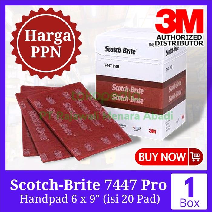 Jual 3M Scotch-Brite 7447 Pro Hand Pad (1 Box isi 20 Pcs) - Jakarta ...