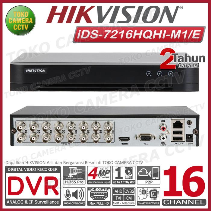 Jual DVR HIKVISION 16 CHANNEL iDS-7216HQHI-M1/E DVR 16CH - Jakarta ...