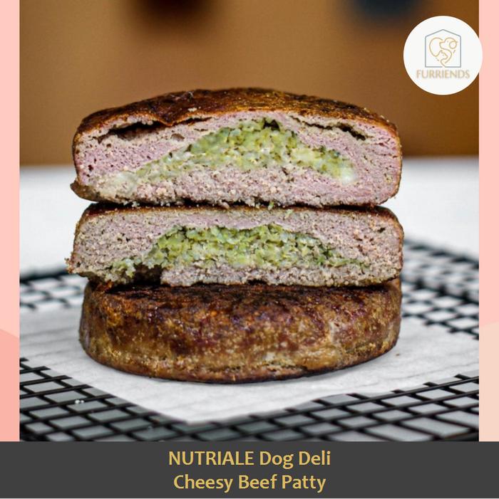 Jual NUTRIALE Cheesy Beef Patty with Broccoli Mozzarella Dog Food Deli ...
