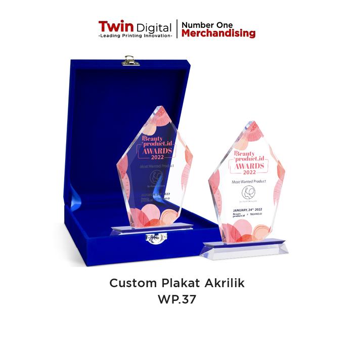 Jual Plakat Akrilik Premium Piagam Penghargaan Tropi Wisuda - Plakat WP ...