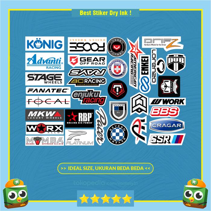 Jual Stiker Vynil Wheels Car Racing Logo Tumblr Sticker Pack POP - Kota ...