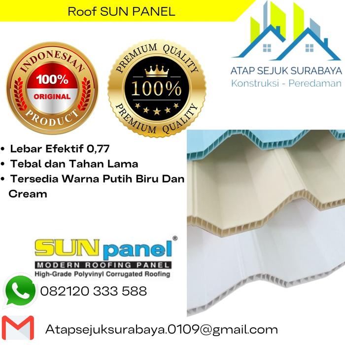 Jual Atap Dingin UPVC Sunpanel - Kota Surabaya - Atap Sejuk Surabaya. | Tokopedia