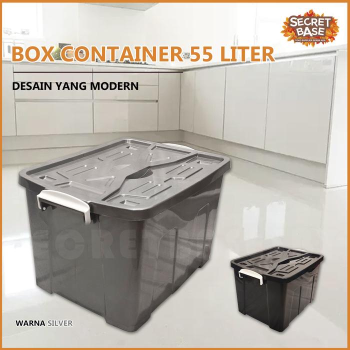 Promo BOX CONTAINER 55 LITER + RODA - Kontainer Box Plastik / Container ...