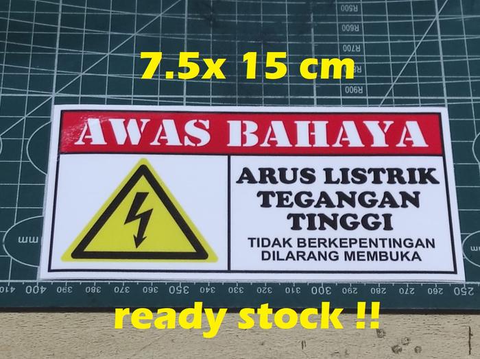 Jual Stiker Panel LIstrik AWAS BAHAYA DANGER - panjang-awas - Jakarta ...