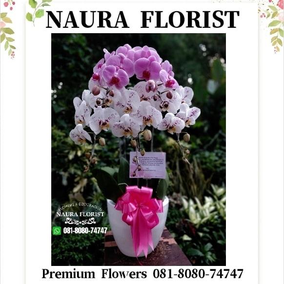 Jual Rangkaian bunga asli/anggrek bulan/anggrek premium /bunga meja ...