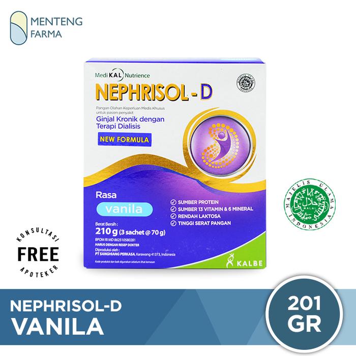 Jual Nephrisol D Vanila 210 Gram - Susu Khusus Pasien Ginjal Dialisis ...