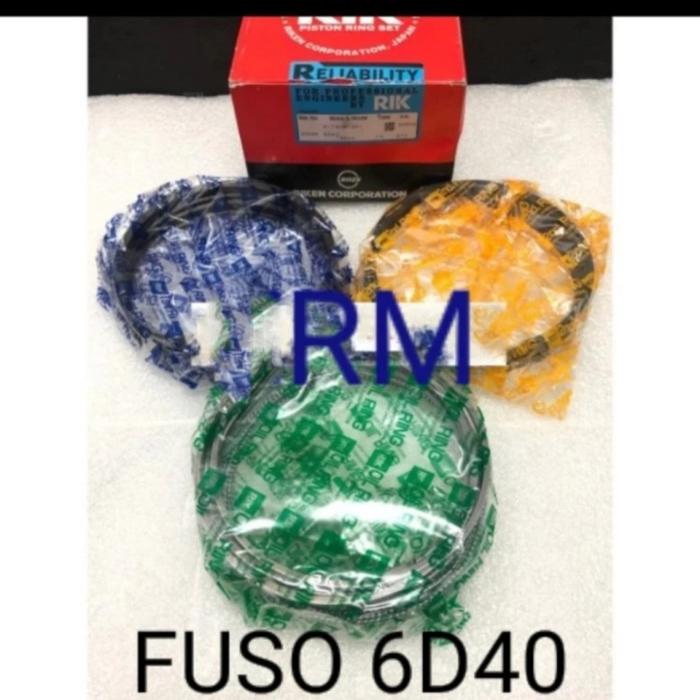 Jual RING PISTON SEHER SET MITSUBISHI FUSO 6D40 MERK RIK ASLI JAPAN ...
