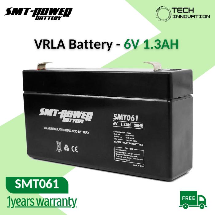 Jual SAMOTO Battery 6V 1.3AH Baterai Aki Kering Timbangan Lampu VRLA ...