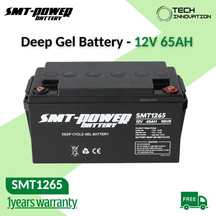 Jual SAMOTO Battery 12V 65AH Baterai Aki Kering Ups Solar Panel SMT1265 ...