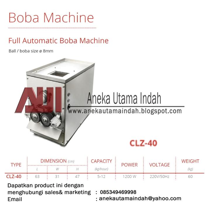 Jual GETRA CLZ-40 MESIN BOBA PEMBUAT PENCETAK BOBA FULL OTOMATIS ...