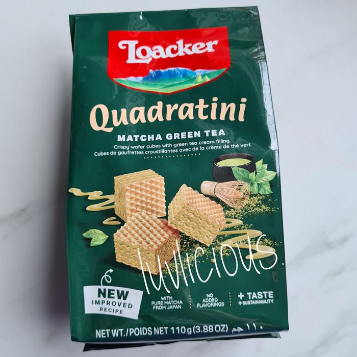 Jual LOACKER QUADRATINI MATCHA GREEN TEA WAFER BISCUIT BISKUIT ...