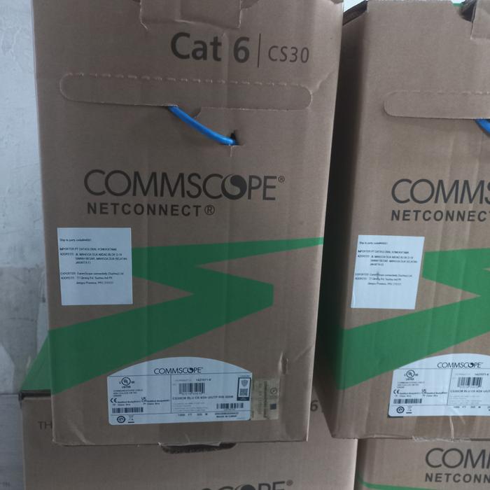 Jual Kabel data Commscope UTP CAT 6 Warna Biru 1 Roll panjang 305meter ...