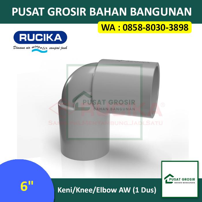 Jual Fitting Rucika Keni/Knee 6" AW Elbow/Keni/Knee 6inch AW (1 dus ...