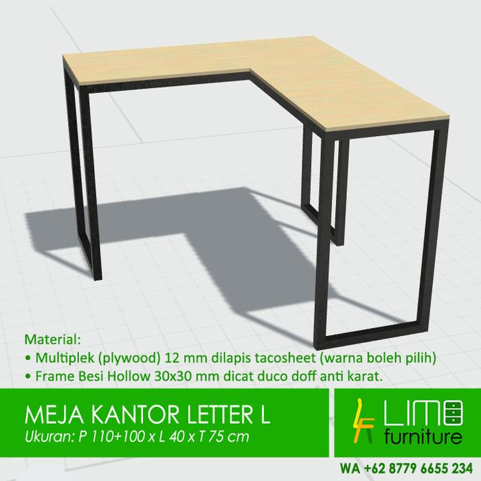 Jual Meja Kantor Meja Kerja Letter L 110x40x75 cm - Kota Depok - LIMO ...