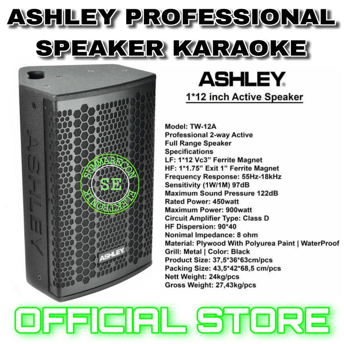 Jual speaker aktif 12 inch original ashley tw 12a speaker karaoke ...