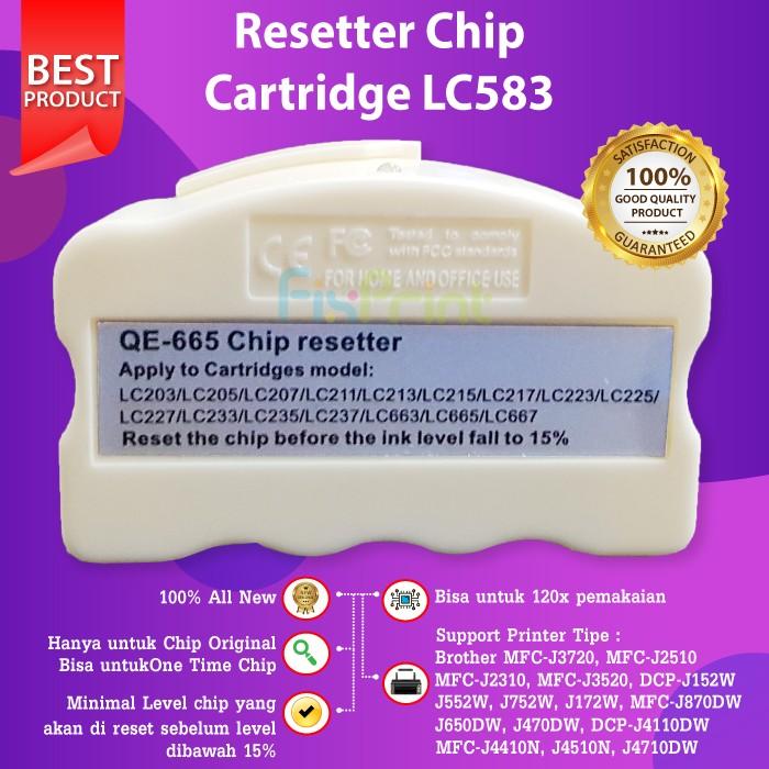 Jual Resetter Chip Cartridge LC583 LC 583 Black Cyan Magenta Yellow - Jakarta Pusat - FixPrint ...