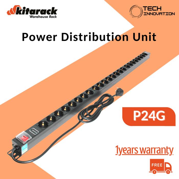 Jual KITARACK Power Distribution Unit 24 Germany Socket 16A Stop Kontak ...