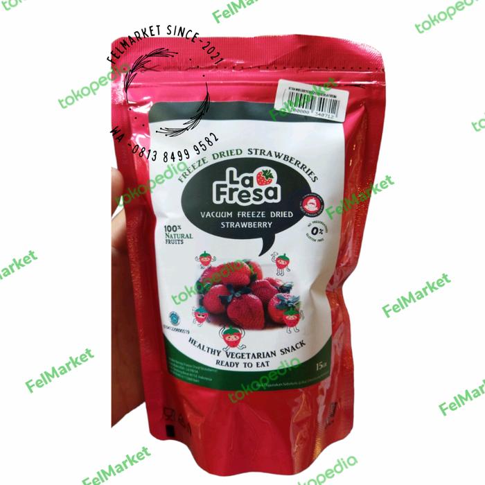 Jual Strawbery la fresa freeze dried strawberries | snack strawberry ...