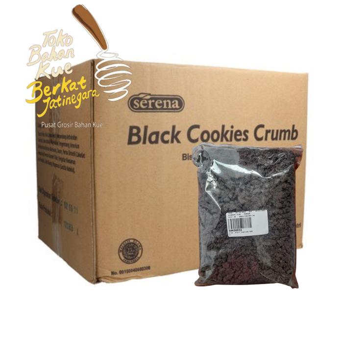 Jual SERENA BLACK COOKIE CRUMB REPACK 500 GR / REMAHAN BISKUIT HITAM ...