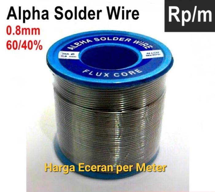 Jual Timah Alpha Solder Wire Flux Core 0.8mm 60/40% Timah Per Meter - Jakarta Barat - SUBUR ...